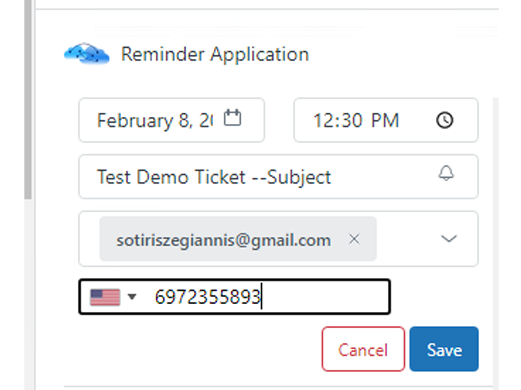 Reminder App App Integration with Zendesk Support