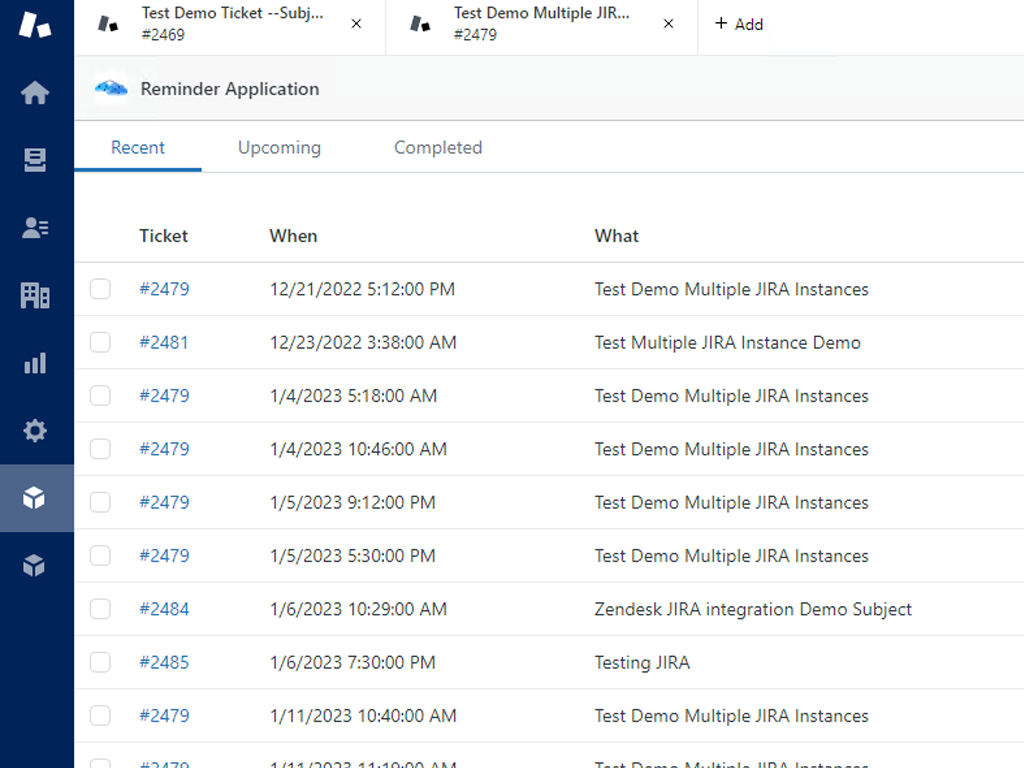 Reminder App App Integration with Zendesk Support